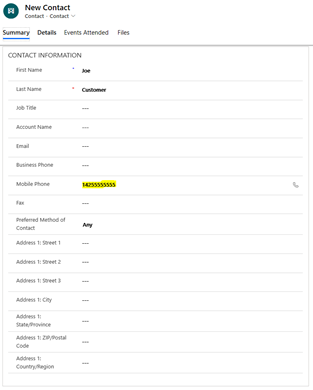 How do I set up a contact to receive SMS messages on the TeleSign SMS app?