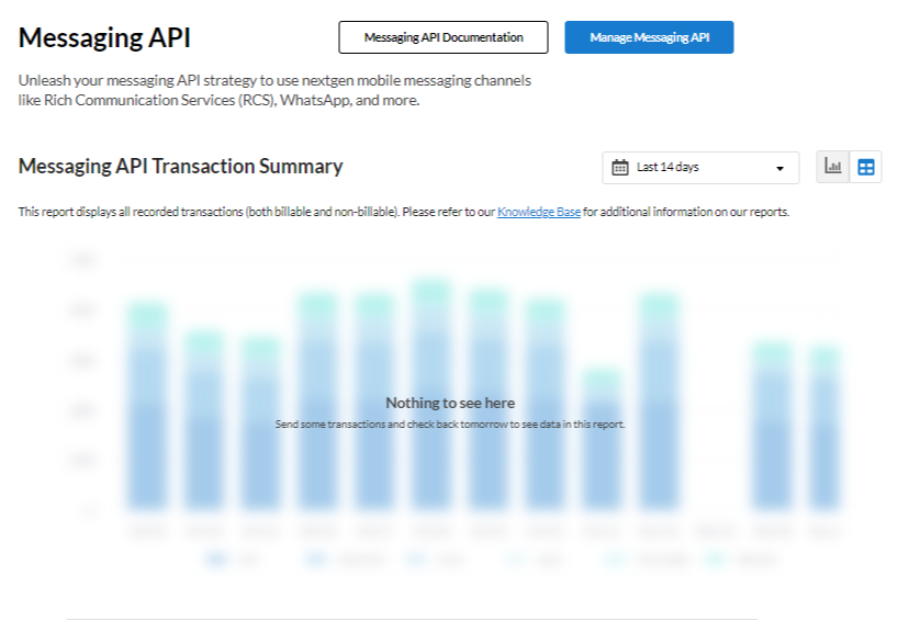 How do I set a status callback for the Messaging API?