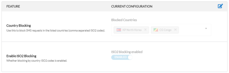 Can I block SMS traffic from specific countries?
