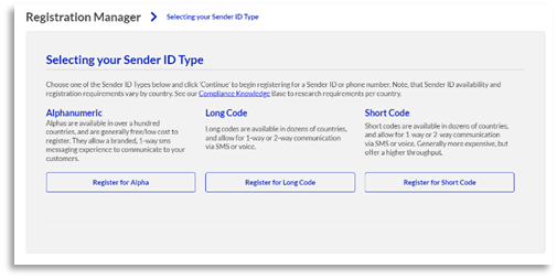 How do I register for a Sender ID?